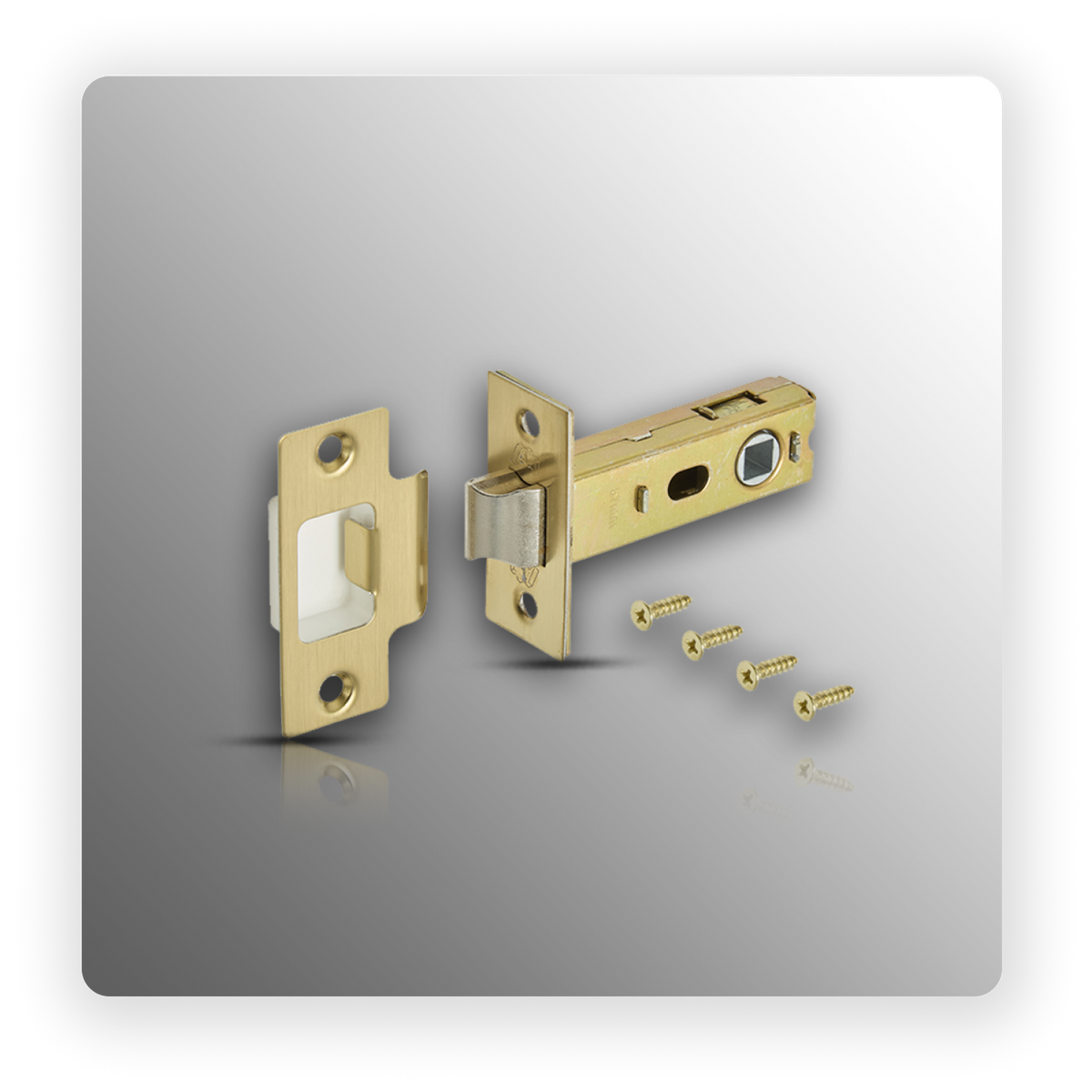 Satin Brass Door Latch 76mm / 57mm Backset – Handle Master