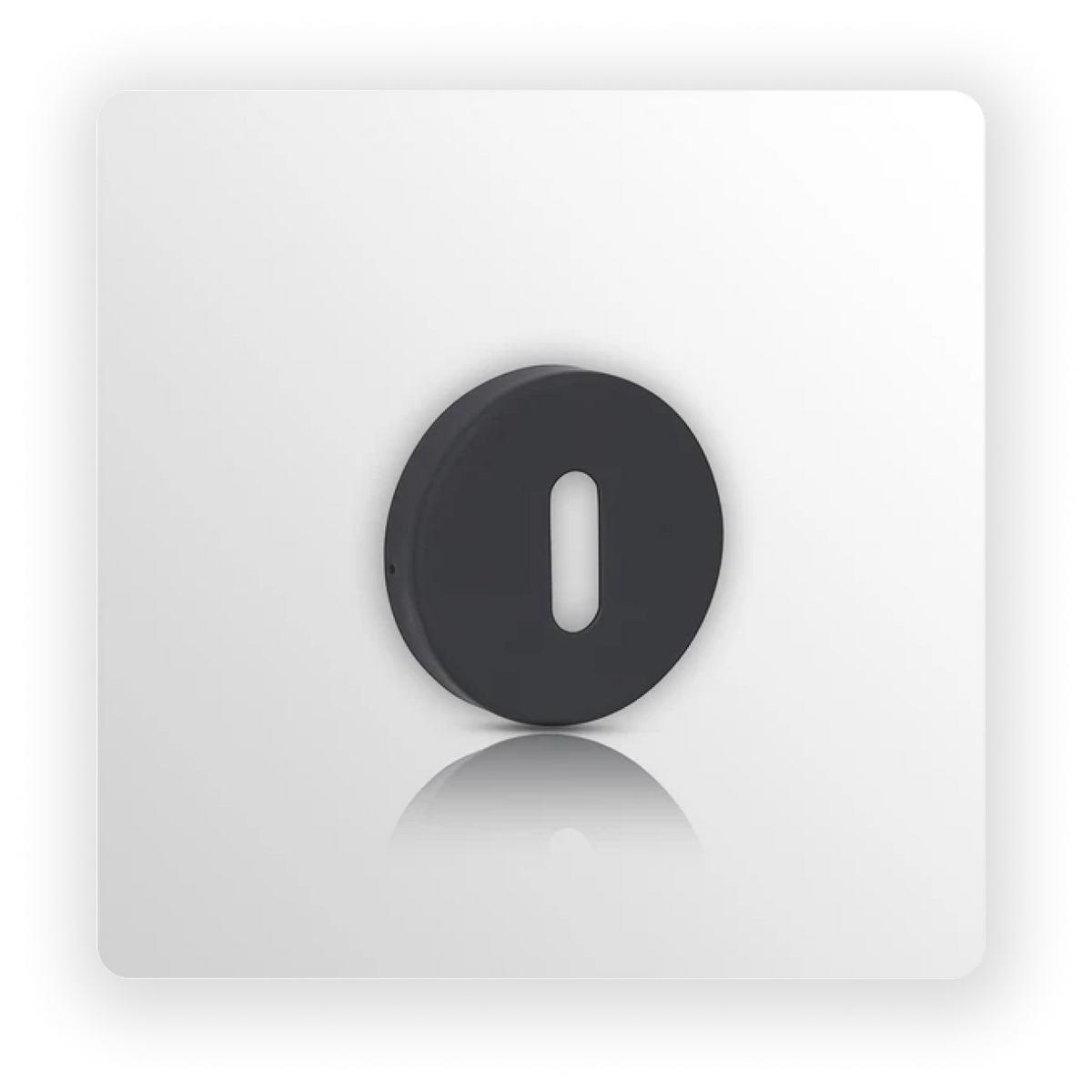 Matte Black Escutcheon Pair 10mm Standard Profile – Handle Master