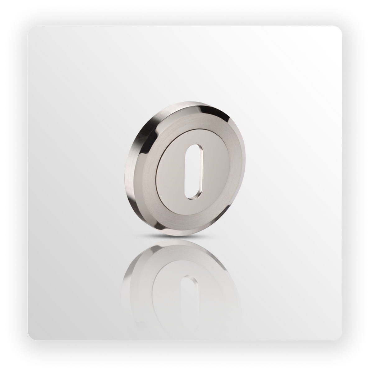 Duo Stainless Standard Keyhole Escutcheon Pairs 8mm – Handle Master