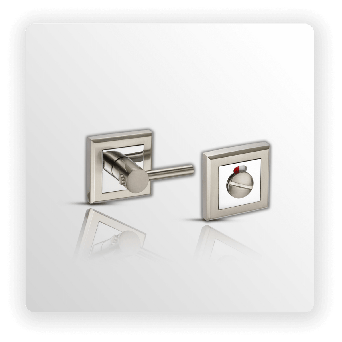 Square Disabled Toilet Lock Turn & Release with Indicator in Duo Chrom ...
