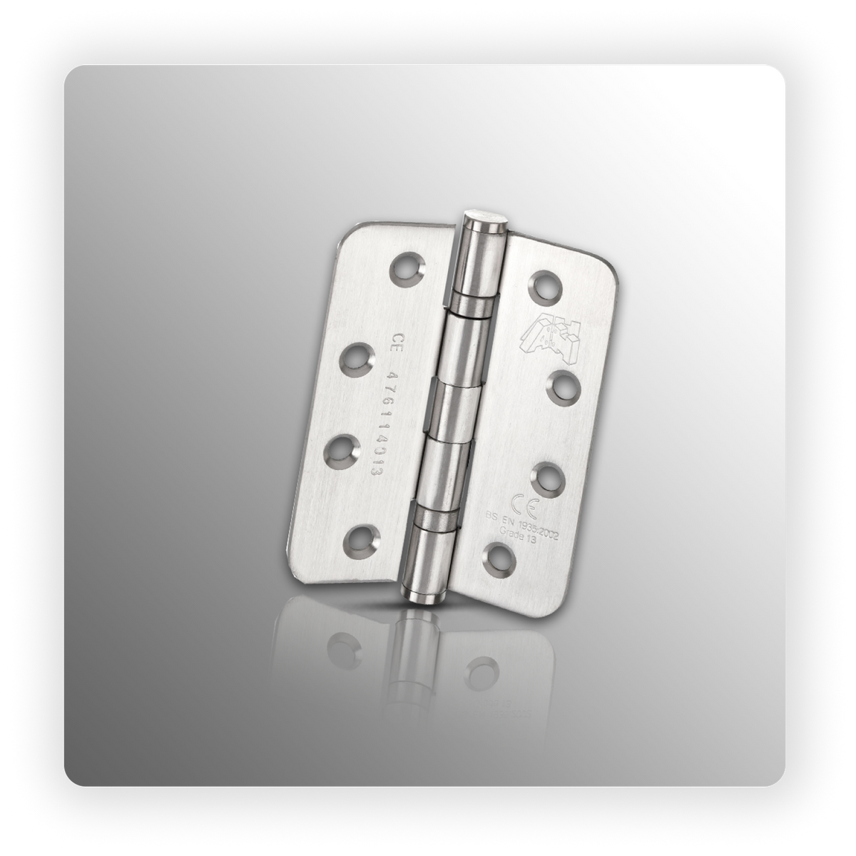 4 Inch Hinges with Radius Corners in Satin Stainless Steel – Handle Master