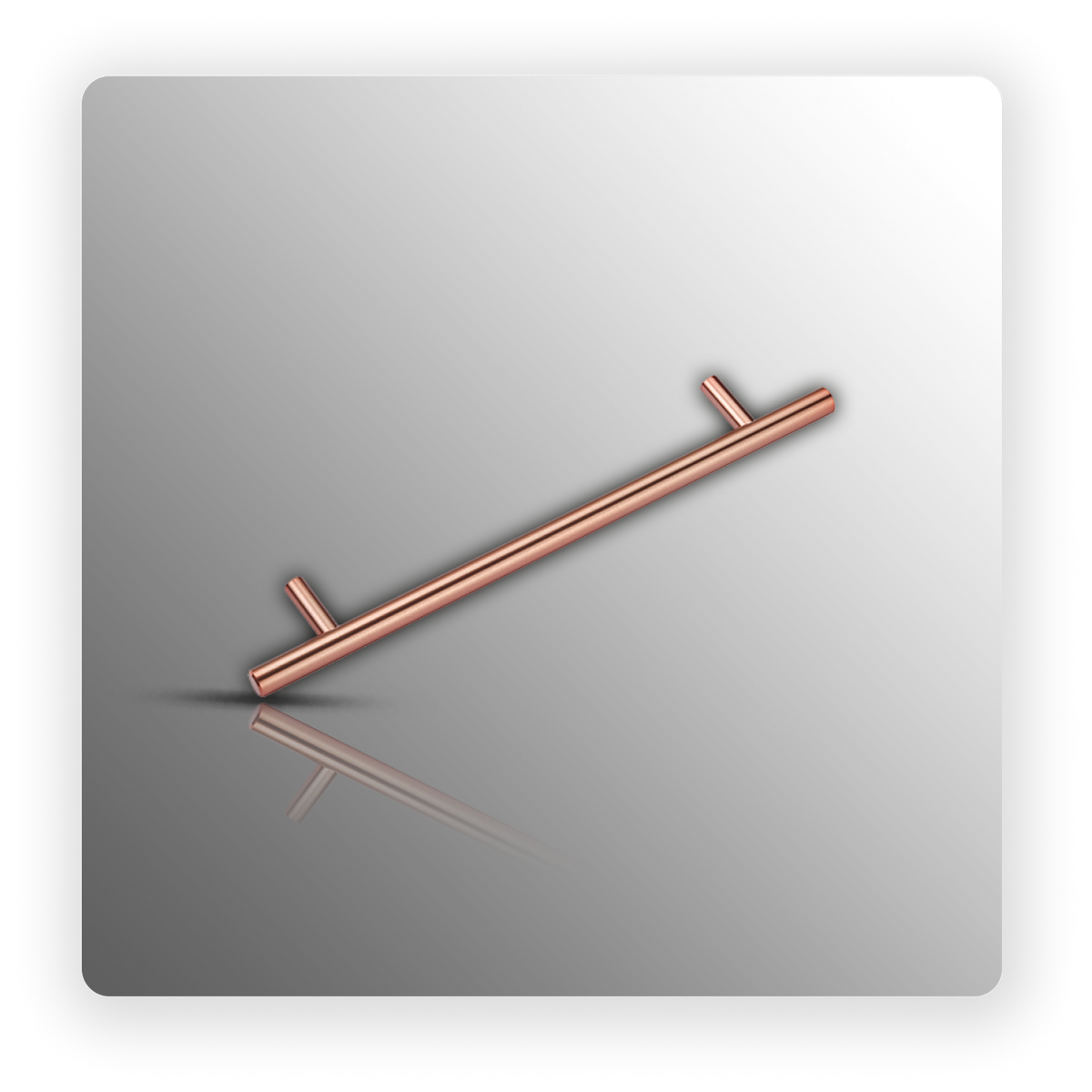 Satin Copper Cupboard Handles 160mm in T-Bar Style – Handle Master