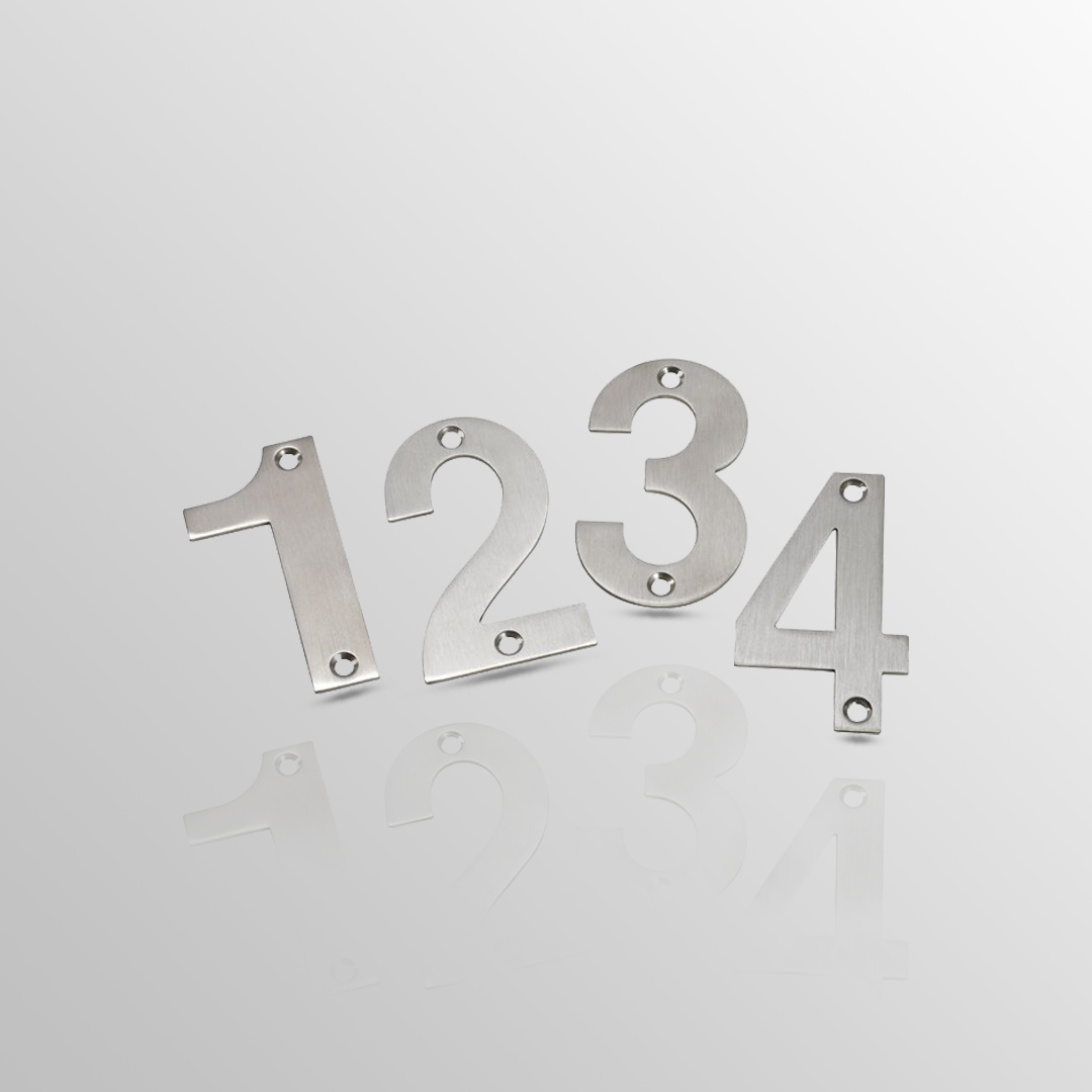 Front Door Numbers 3 Inch Brushed Stainless Steel Door Numbers 0 - 9 ...