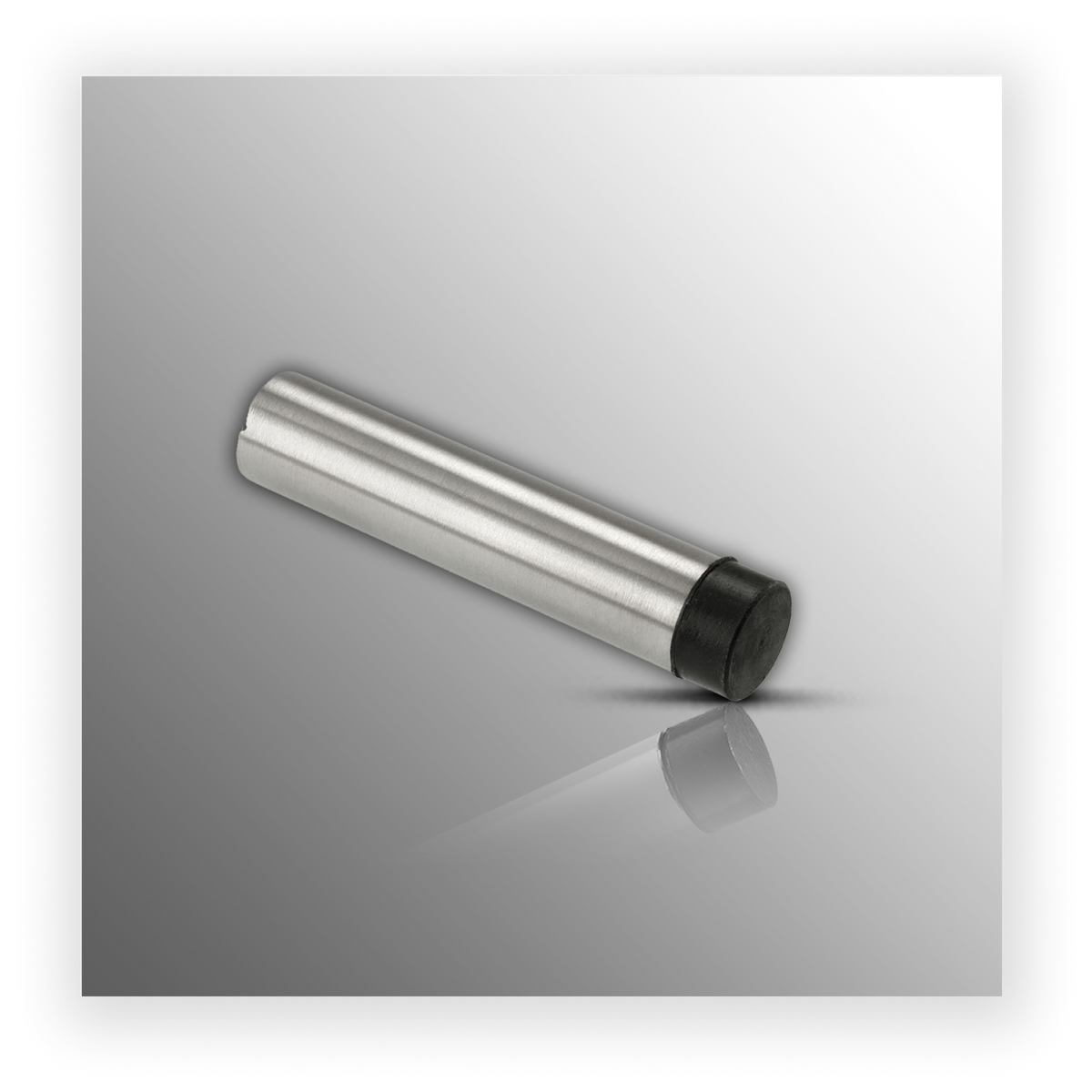 Wall Mounted Door Stop with Rubber Buffer in Brushed Stainless Steel ...